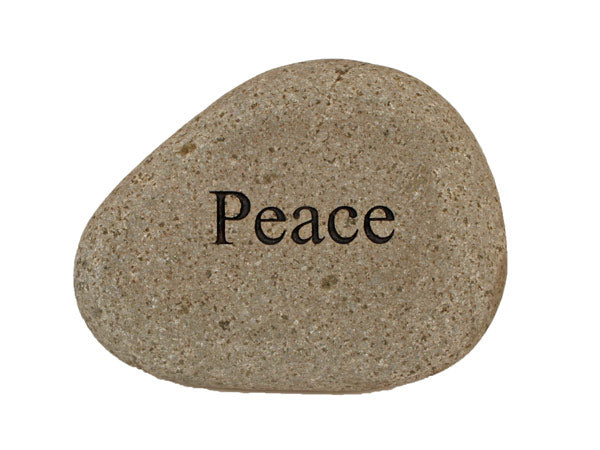 Peace Carved River Stone – Sanctuary Martha's Vineyard