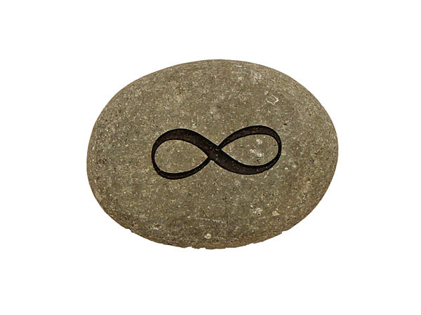 Infinity Symbol Small Carved Beach Stone – Sanctuary Martha's Vineyard
